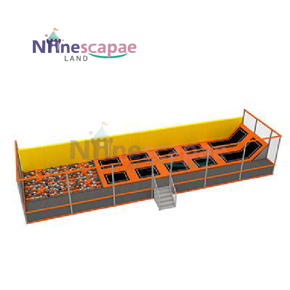 Terrain de basket-ball intérieur avec trampoline – NinescapeLand
