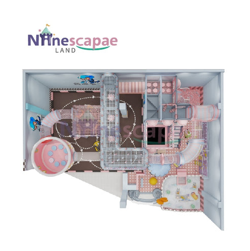 Pink Indoor Playground Equipment Supplier – NinescapeLand