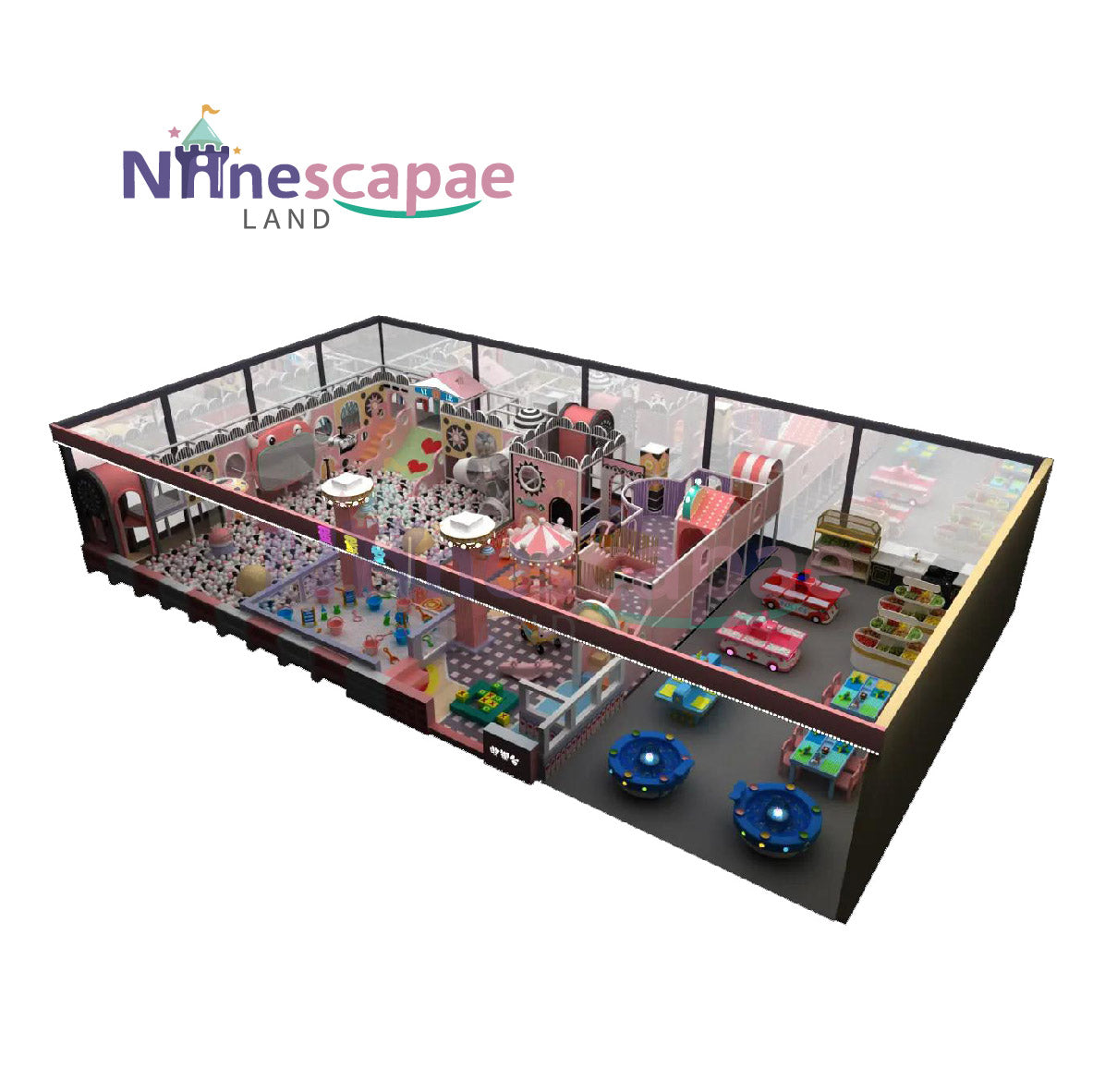 Petite aire de jeux pour enfants Petit trampoline – NinescapeLand